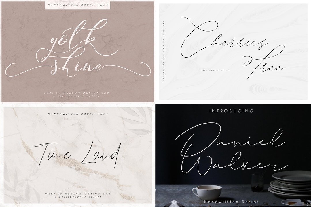 154款飘逸连笔手写英文字体合集 – UISUM
