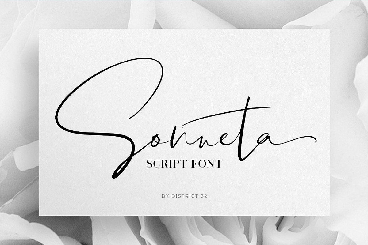 Sonneta Script Font 一款自由流畅的手写英文字体 – UISUM