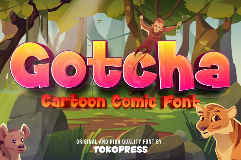 Gotcha – Cartoon Comic Font – UISUM