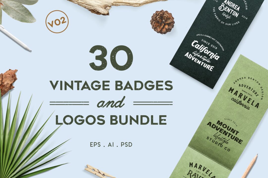 Vintage Badges and Logos Bundle V02 – UISUM