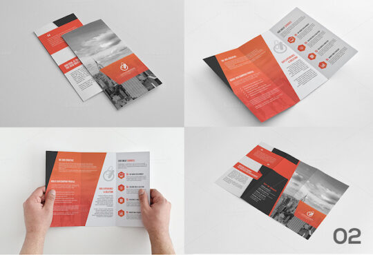 10 Corporate Tri-fold Brochure Bundle in 1 File – UISUM