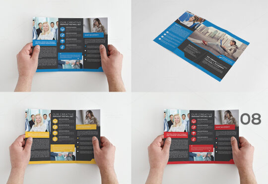 10 Corporate Tri-fold Brochure Bundle in 1 File – UISUM